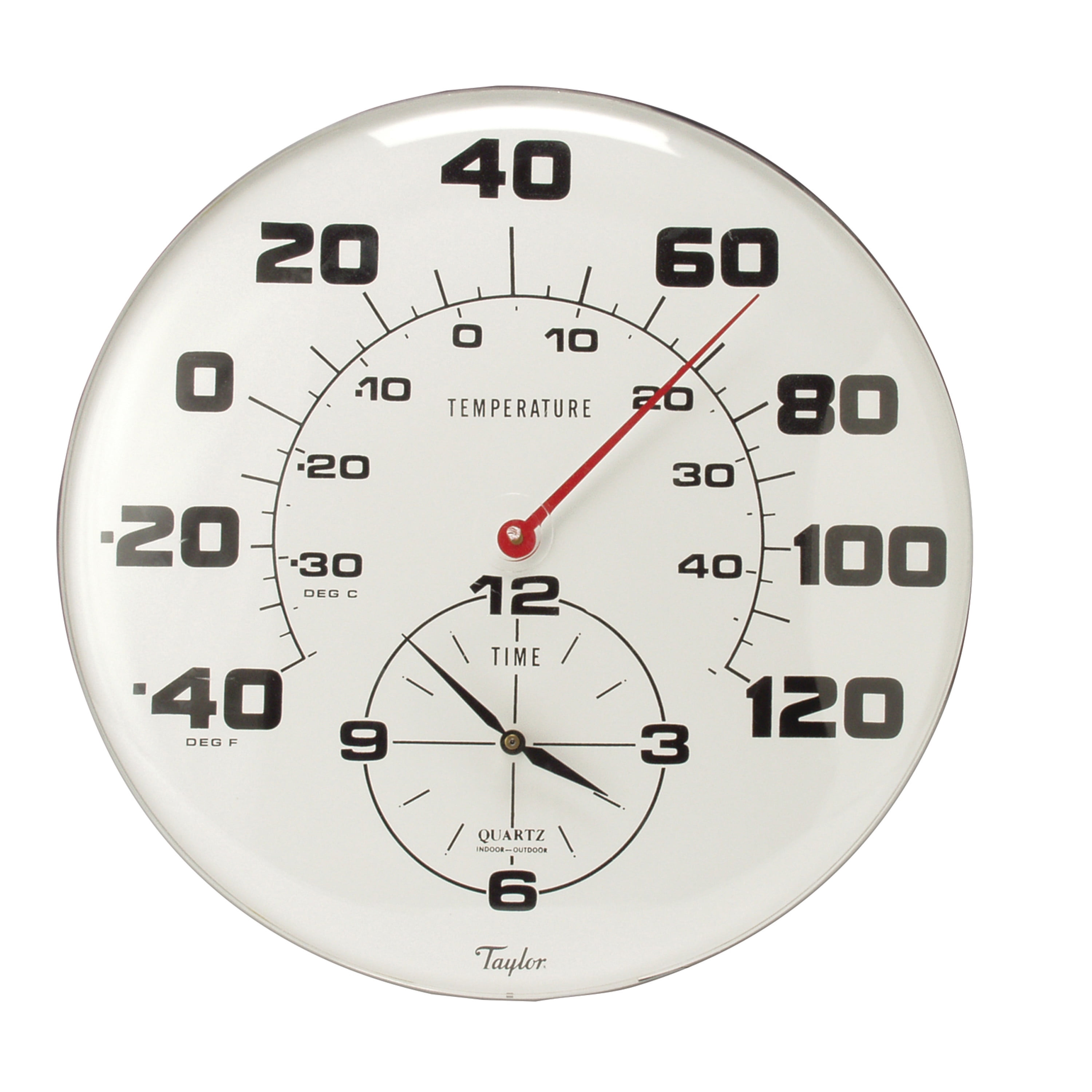 Taylor Precision Products 18-inch Extra Large Thermometer with Clock ...