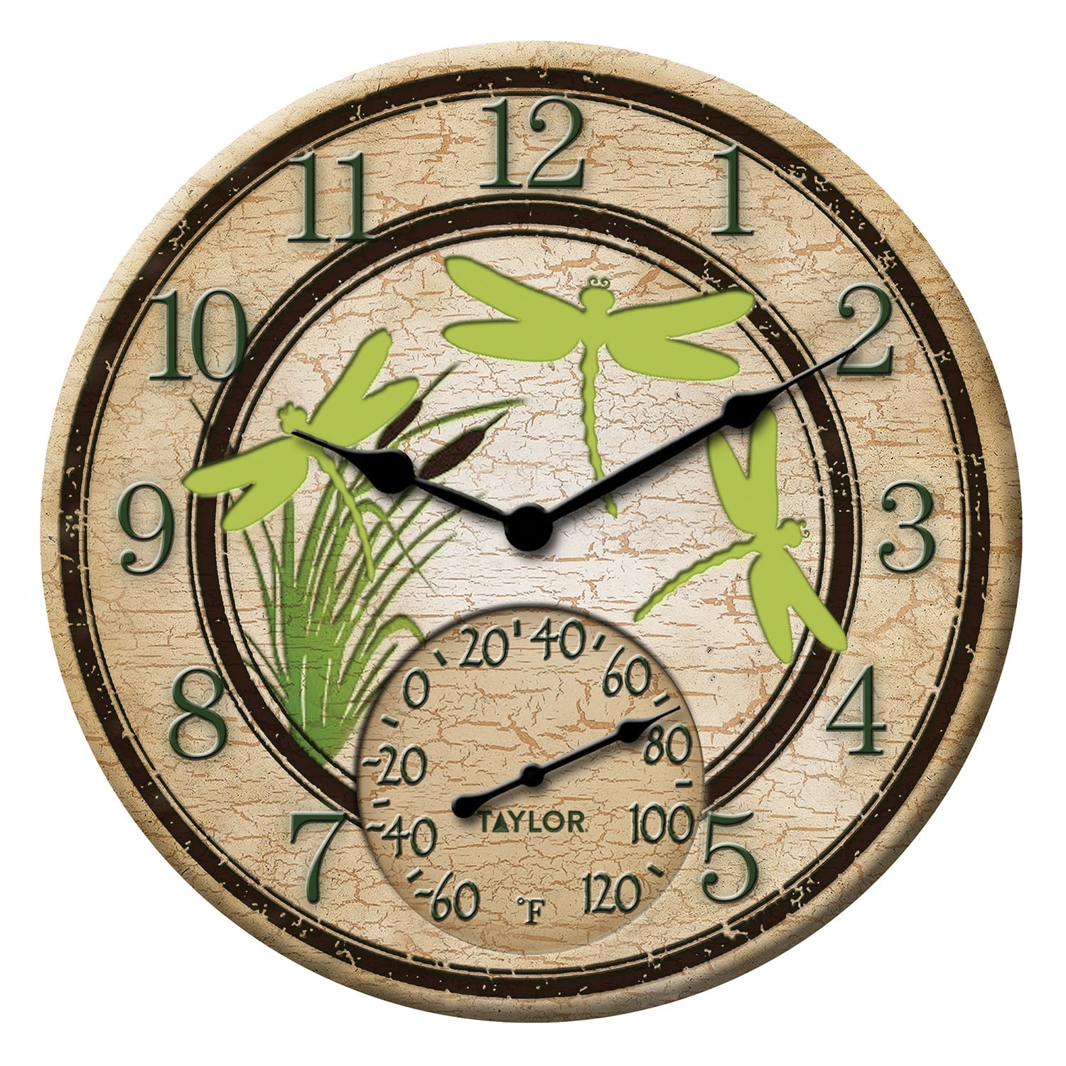 Taylor® Precision Products 92674t 12-inch Dragonflies Clock With ...