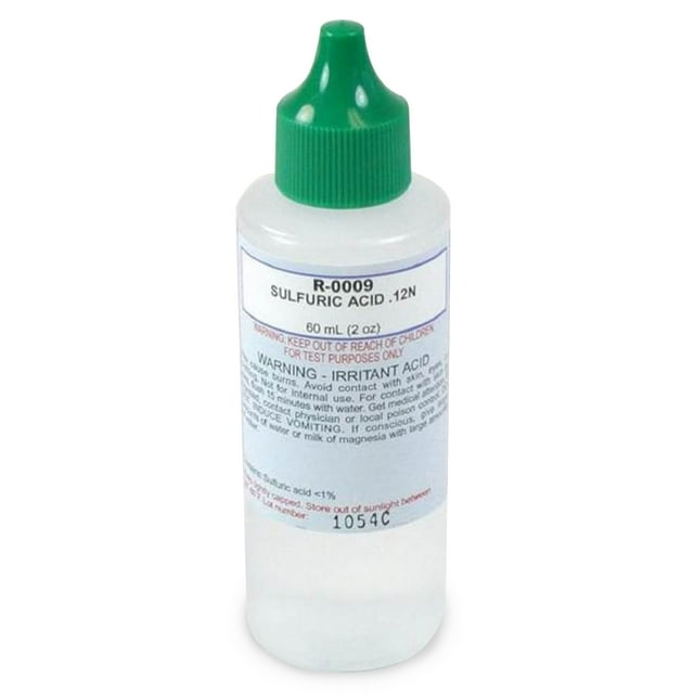 Taylor R0009 Swimming Pool Spa Water Test Kit H2SO4 2 Ounce Refill ...