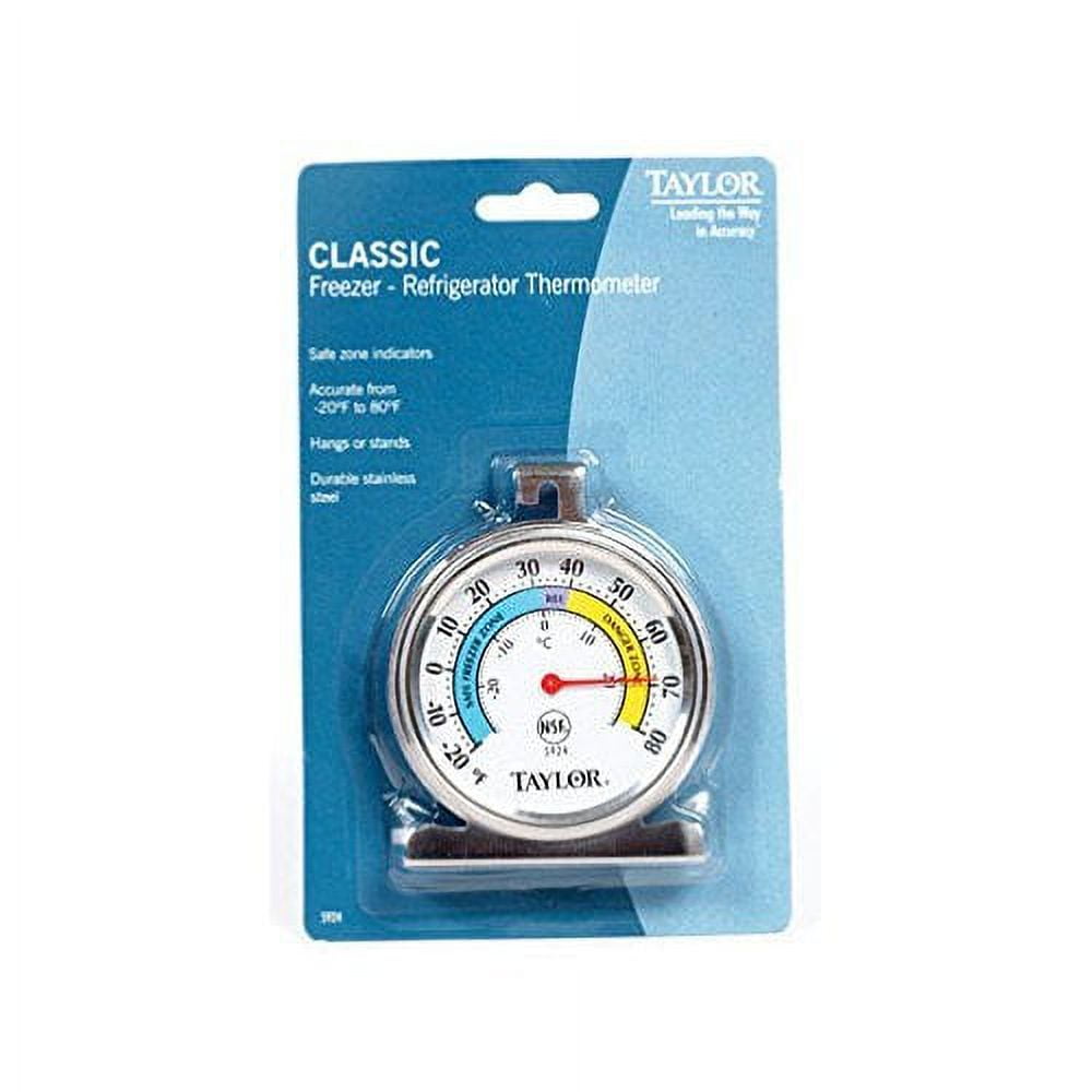 Taylor Refrigerator Thermometer -20 Deg F To 80 Deg F 3-1/4" X 3-3/4 ...