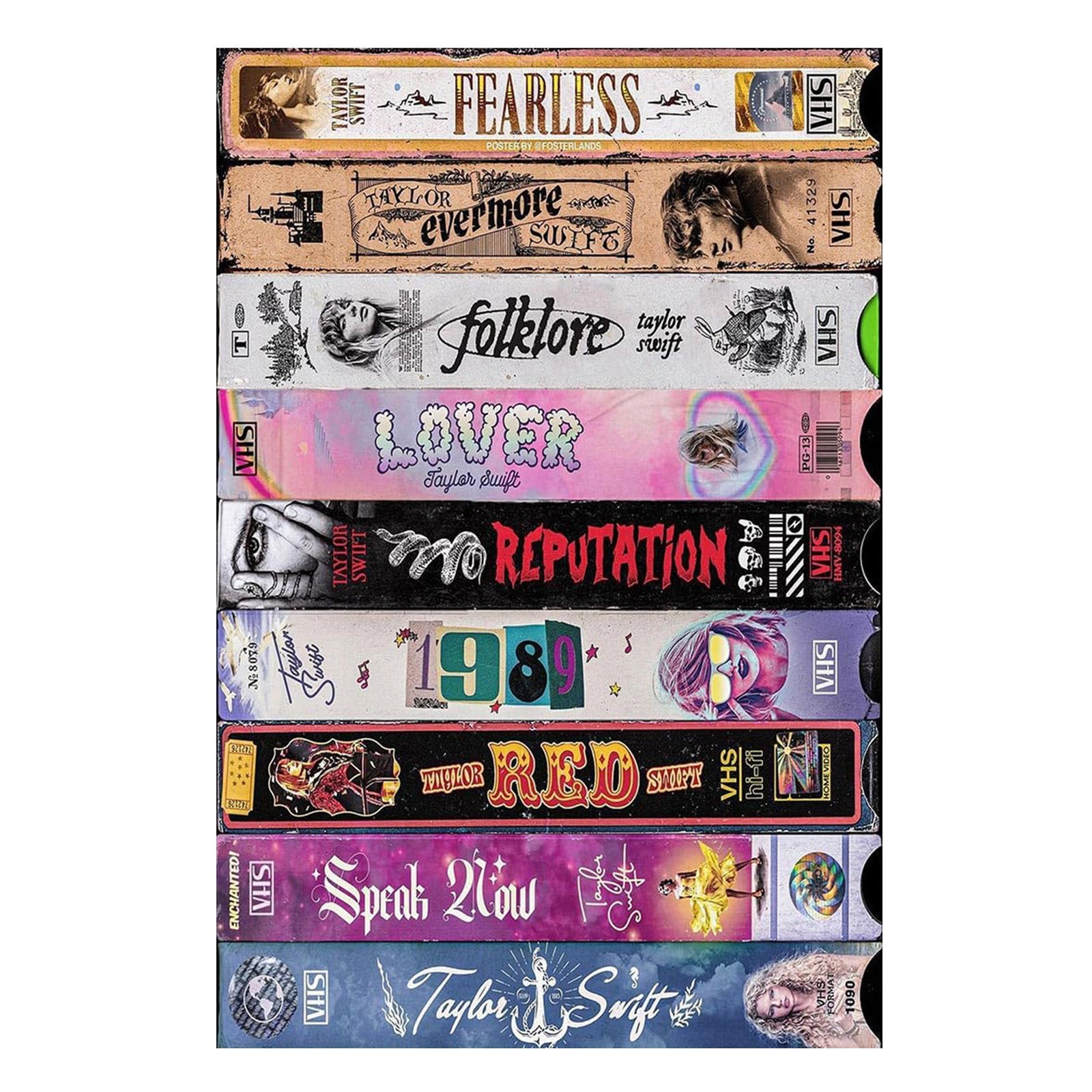 Taylor Swift the Eras Tour Support - Taylor Music Swift Album Poster ...