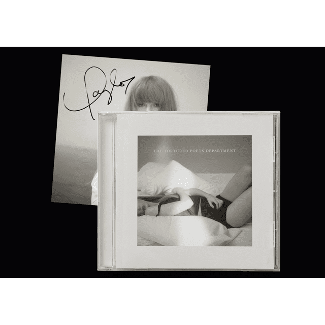 Taylor Swift The Tortured Poets Department CD + Bonus Track "The Manuscript" with Hand Signed ...