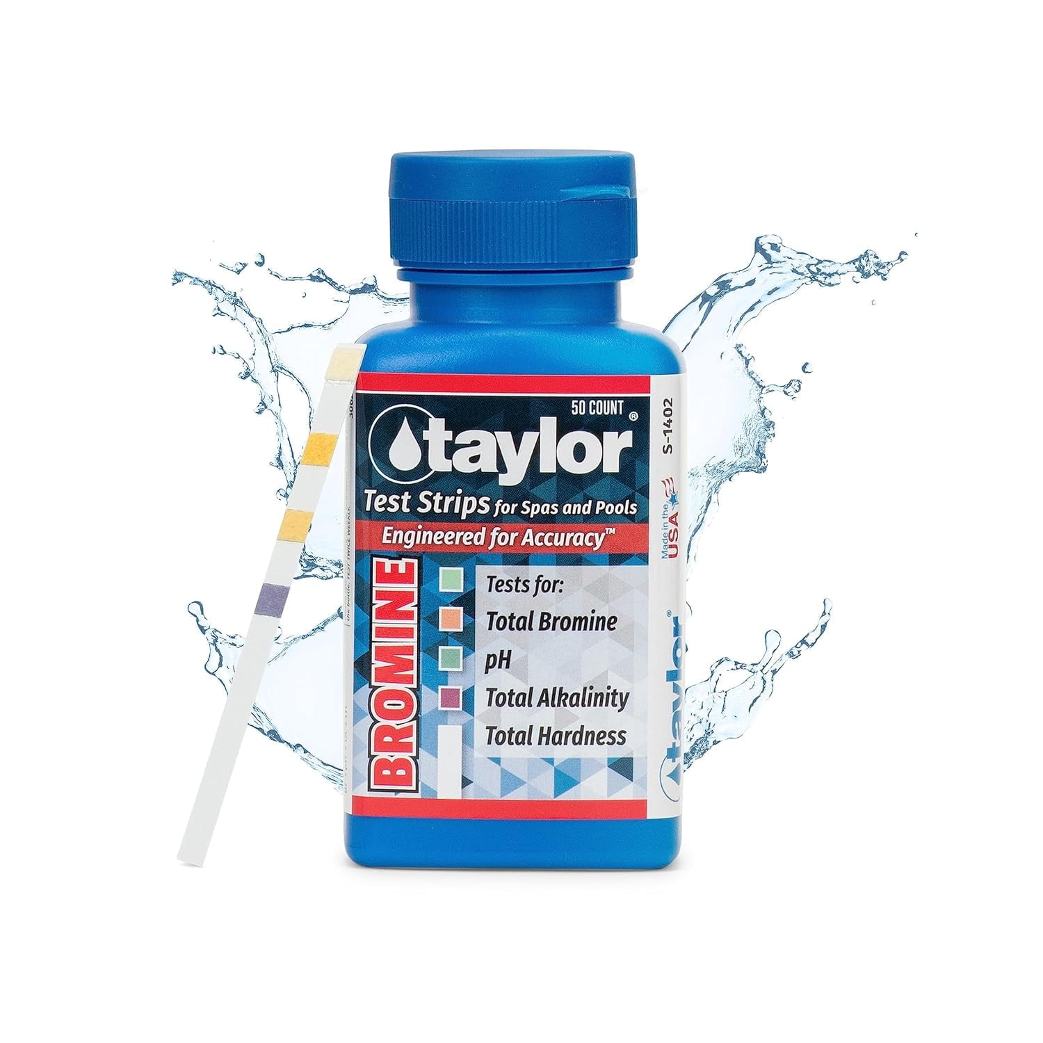 Taylor Technologies Bromine Test Strips for Chlorine/Bromine, pH ...