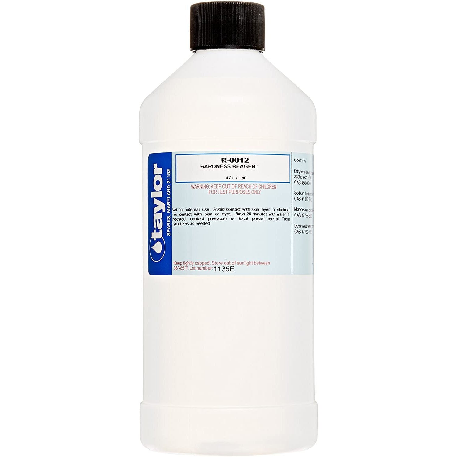 Taylor Technologies Hardness Reagent #12, 16 oz. R-0012-E - Walmart.com