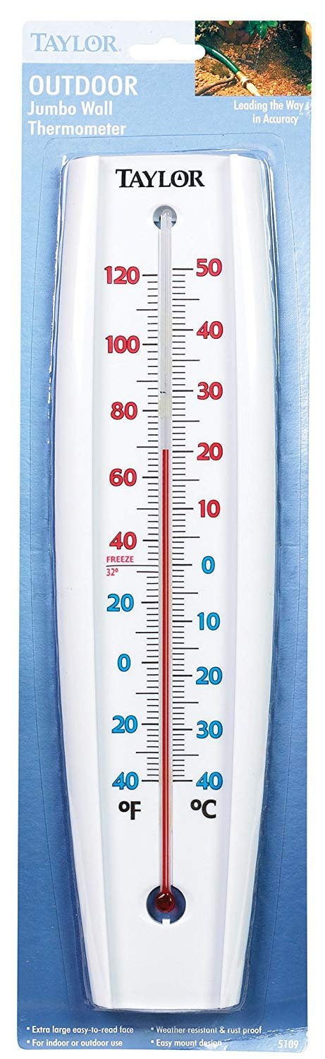Taylor Weather Thermometer, Extra Large Easy to Read Face, Weather ...
