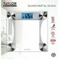 Taylor 7595 - Stylish Digital Bathroom Weight Scale, 440 lb, Battery ...