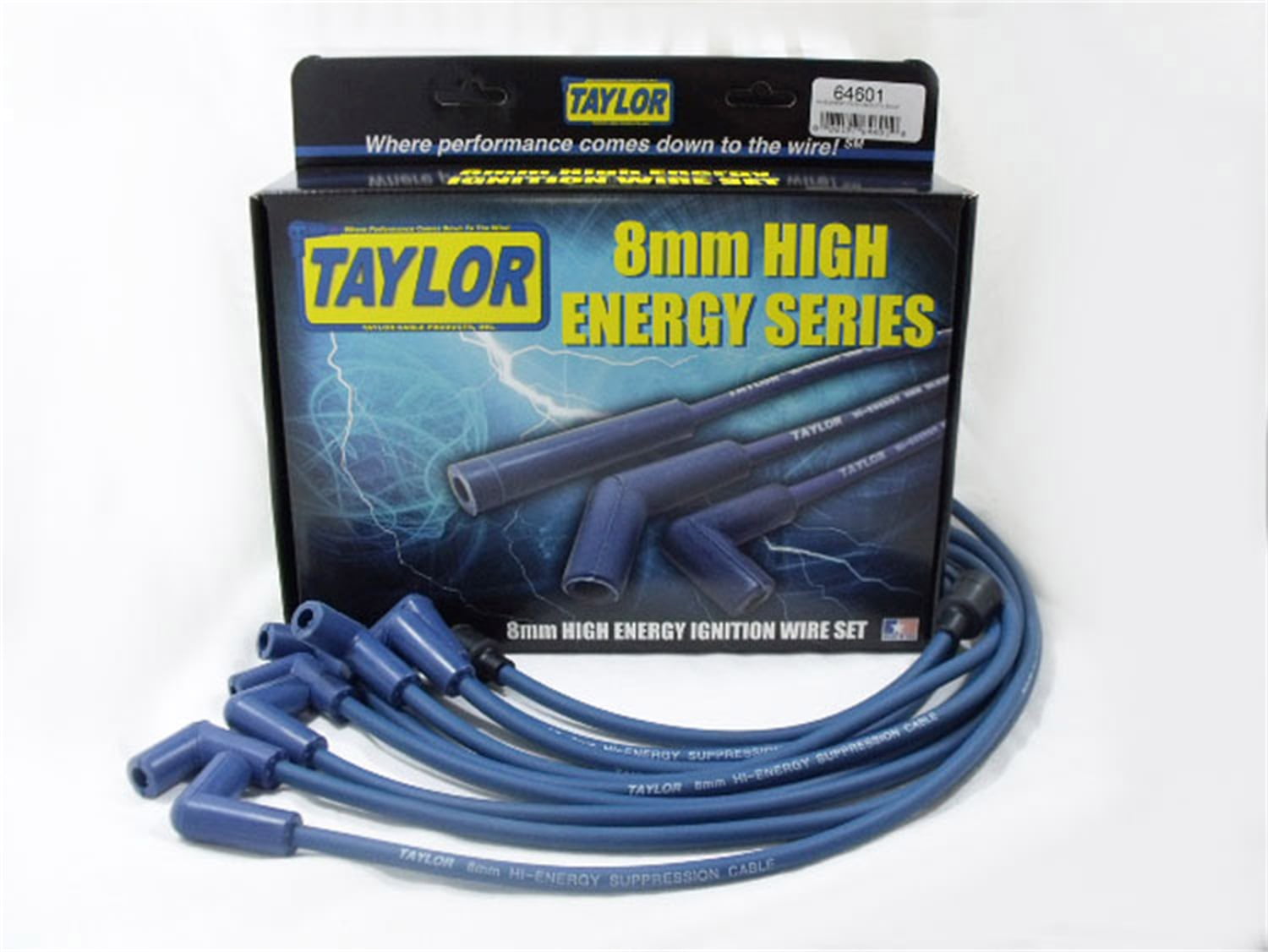 Taylor Wire / Vertex 64601 TAY64601 HI-ENERGY CUSTOM 8 CYL BLUE ...