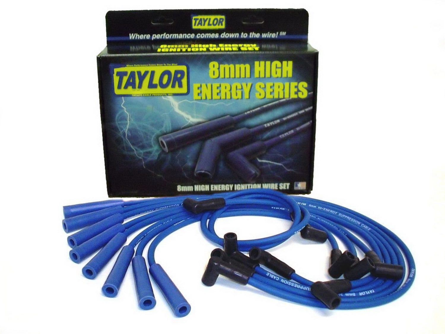 Taylor Wire / Vertex 64672 TAY64672 HI-ENERGY CUSTOM 8 CYL BLUE Fits ...
