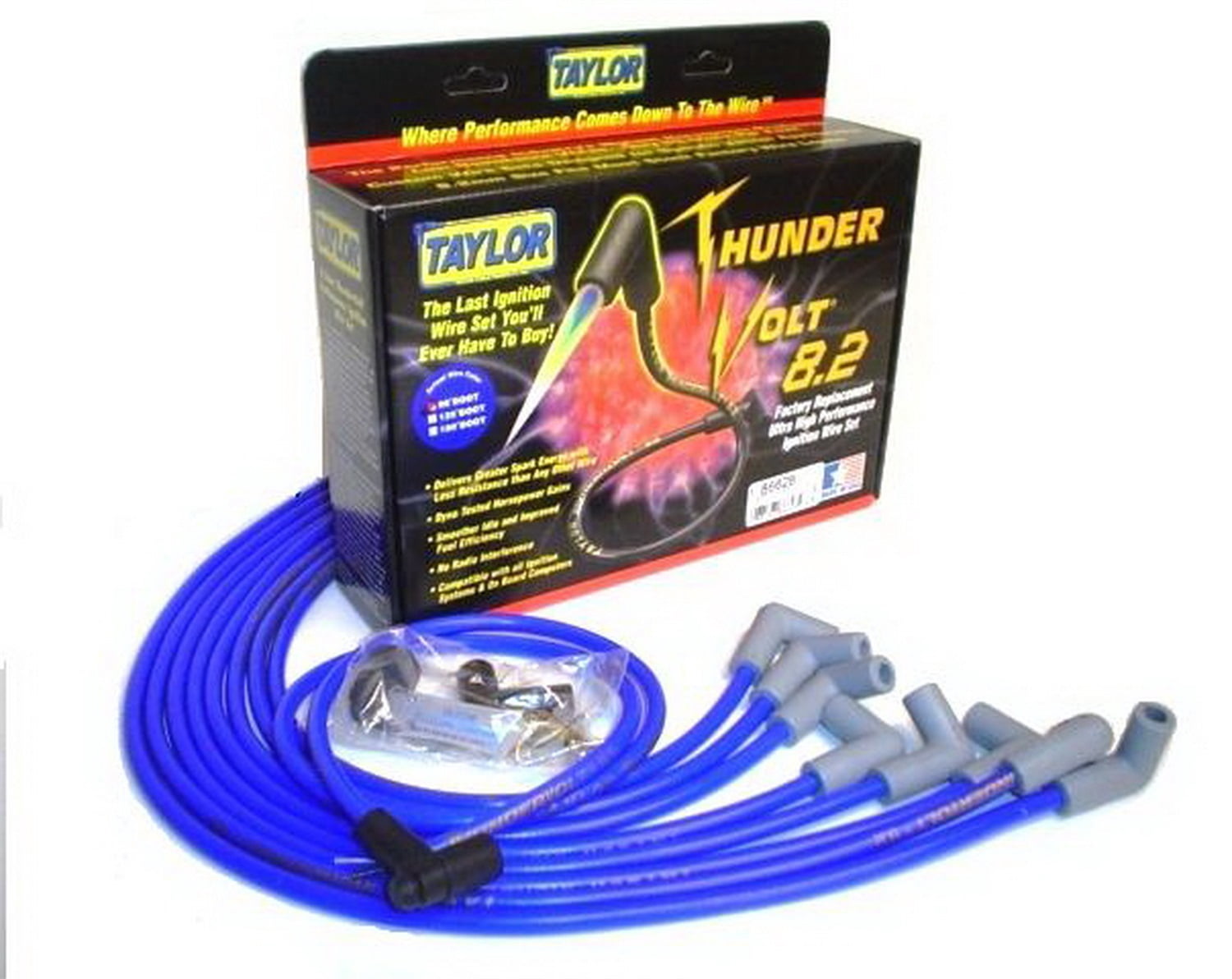 Taylor Wire / Vertex 86628 TAY86628 THUNDERVOLT 8.2 RACE FIT 8 CYL BLUE ...