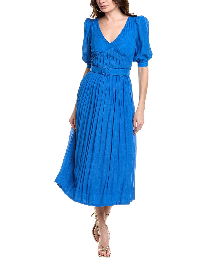Taylor womens Belted Midi Dress, 16, Blue - Walmart.com