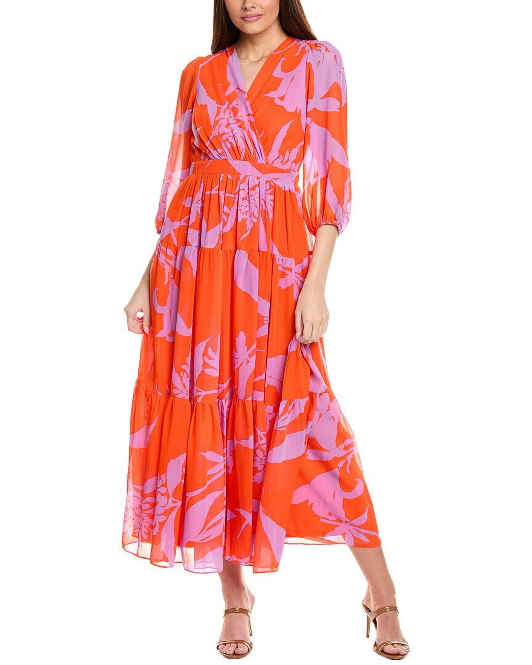 Taylor womens Tiered Maxi Dress, 12, Red - Walmart.com