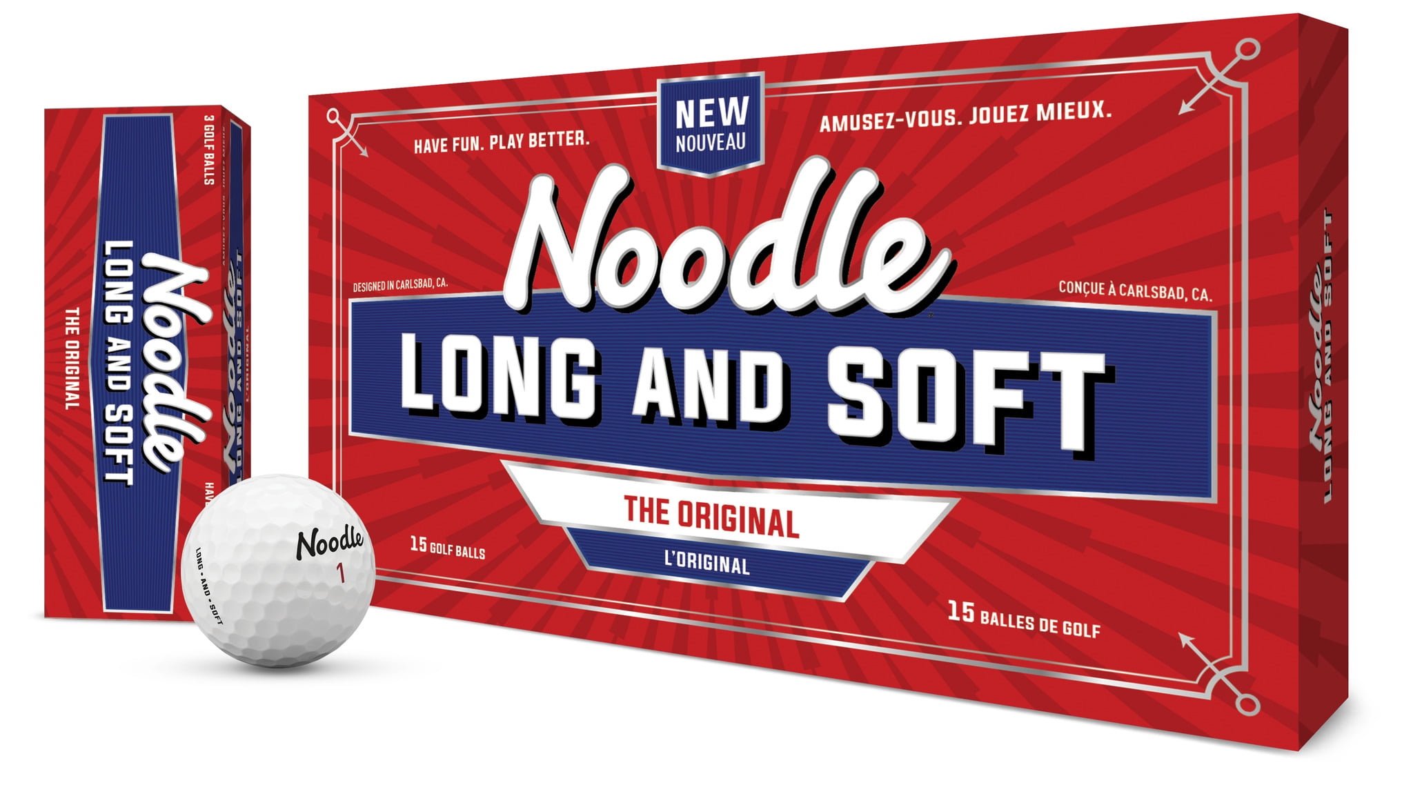 TaylorMade Noodle Long and Soft Golf Balls, 15 Pack - Walmart.com