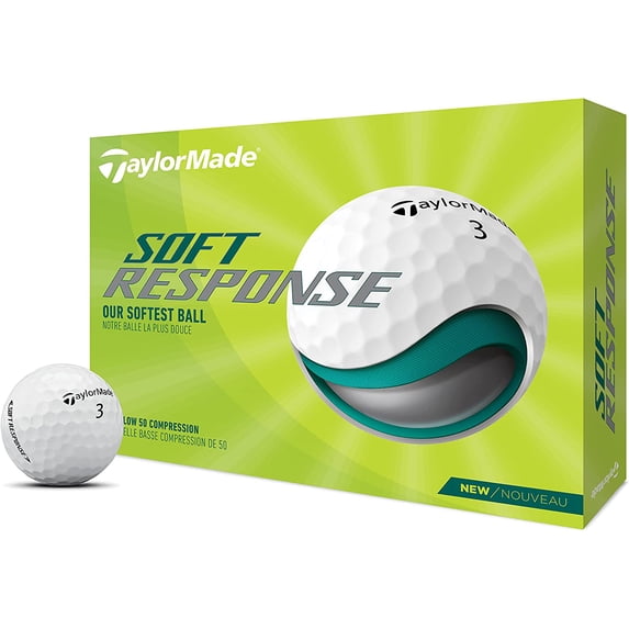 TaylorMade Ultimate Distance Soft Response Golf Balls, White - Walmart.com