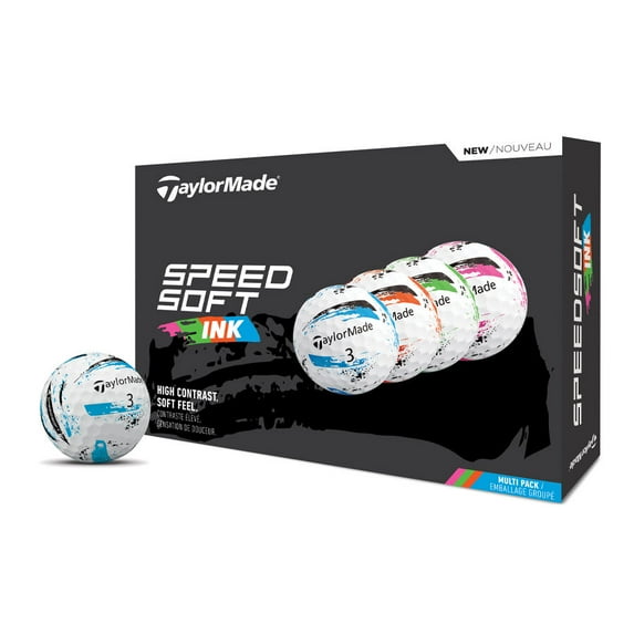 TaylorMade SpeedSoft Ink 12pk Golf Balls, Multi - Walmart.com