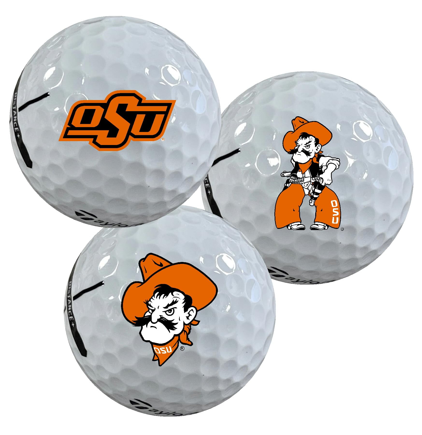 Taylormade Distance+ Golf Balls Oklahoma State Cowboys Edition 12-Pack ...