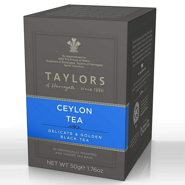 Taylors of Harrogate Yorkshire Ceylon Black Tea - 20 Teabags, Perfect ...