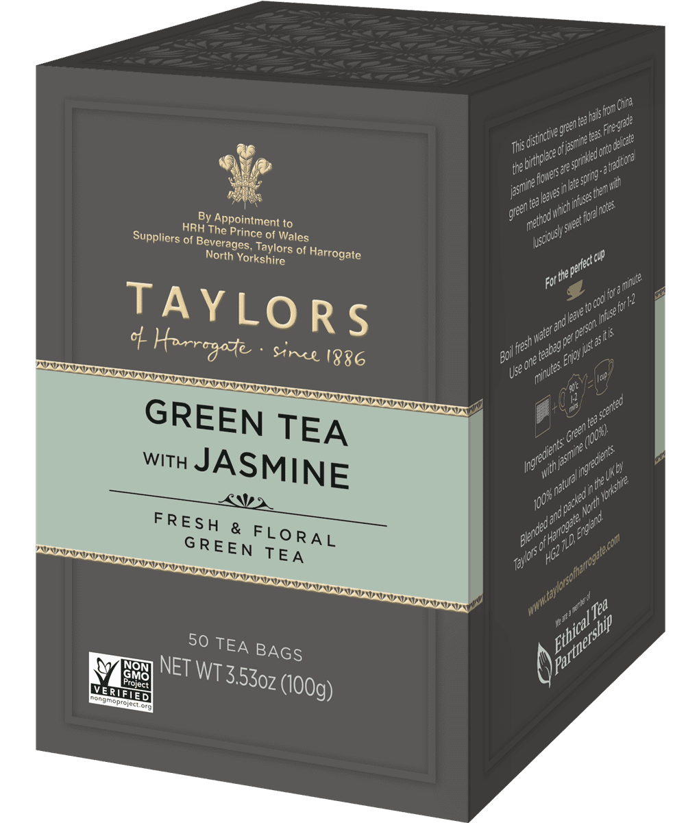 Taylors of Harrogate Green Tea with Jasmine, 50 Tea Bags - Walmart.com