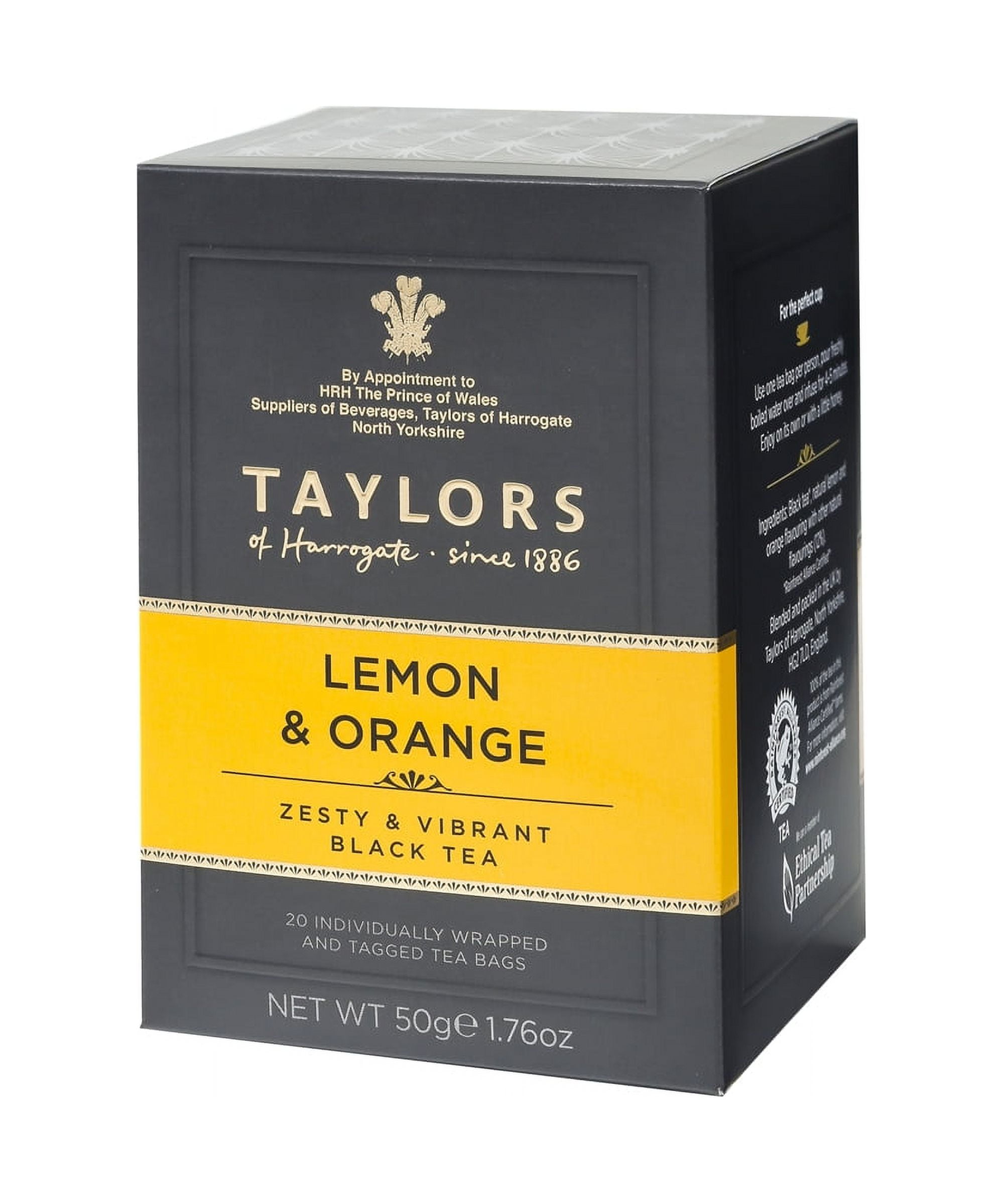 Taylors of Harrogate Lemon and Orange Black Tea, 20 Teabags, Fruity ...