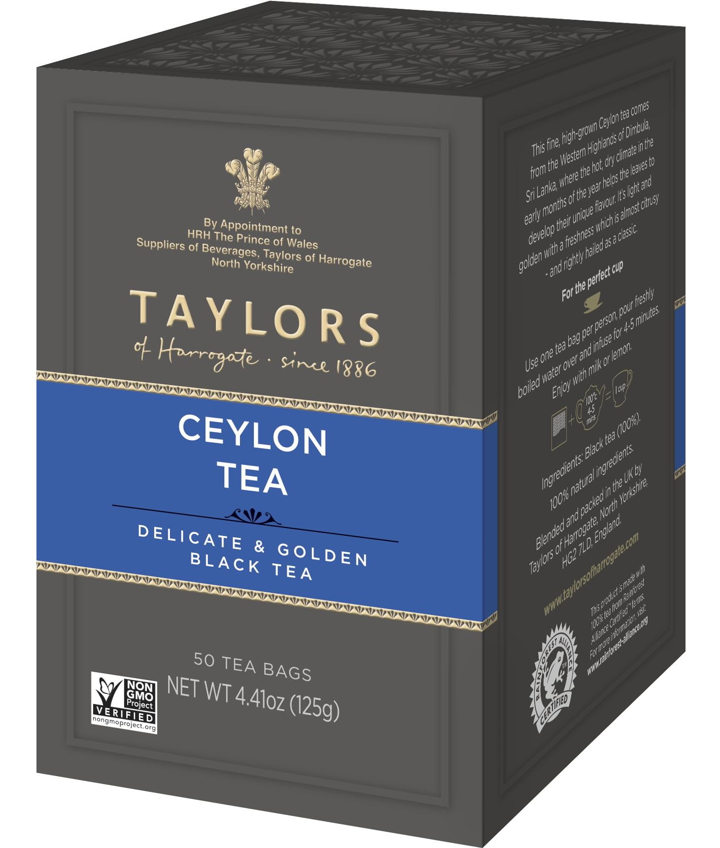 Taylors of Harrogate Pure Ceylon, 50 Teabags - Walmart.com
