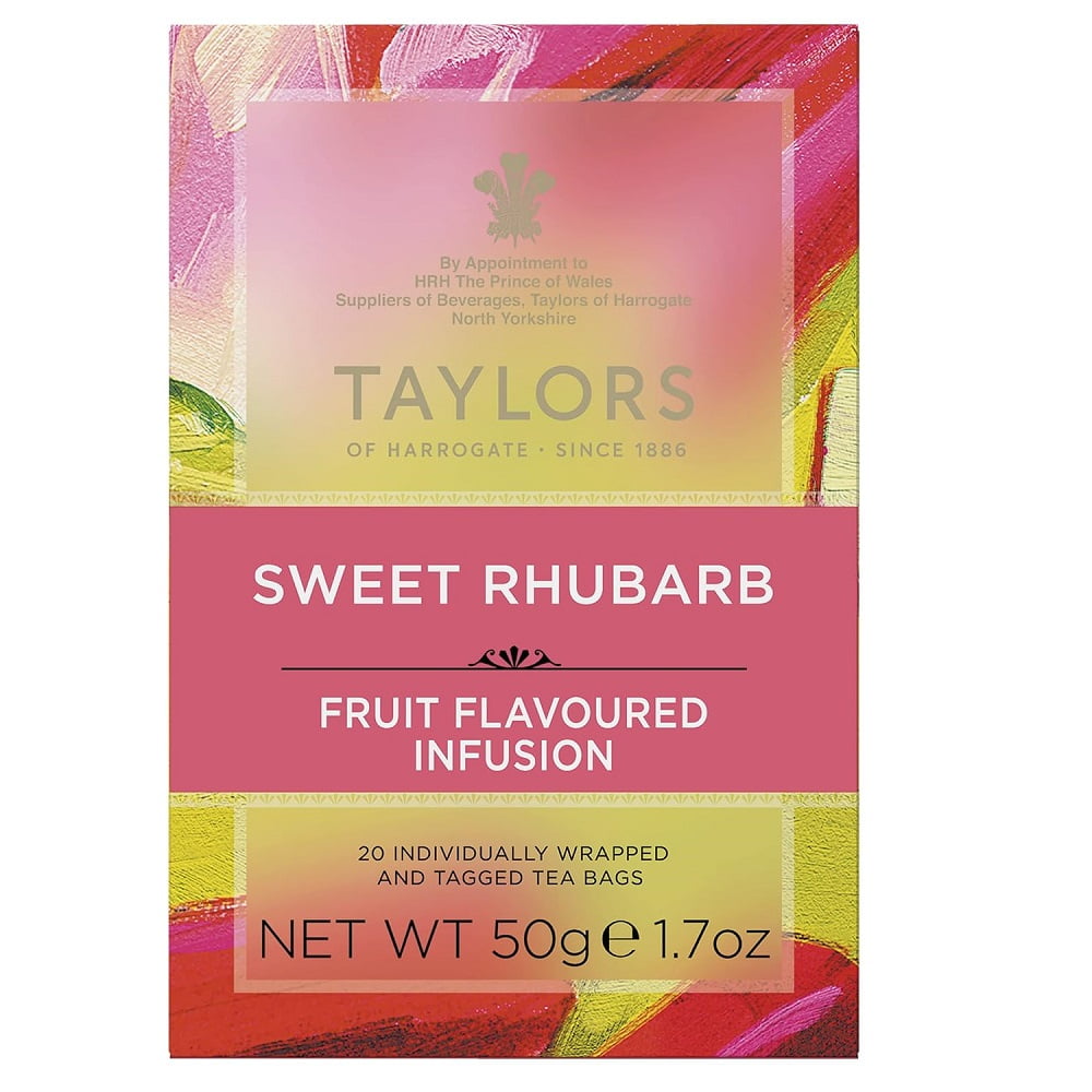 Taylors of Harrogate Sweet Rhubarb Infusion Tea 20 Teabags - Walmart.com