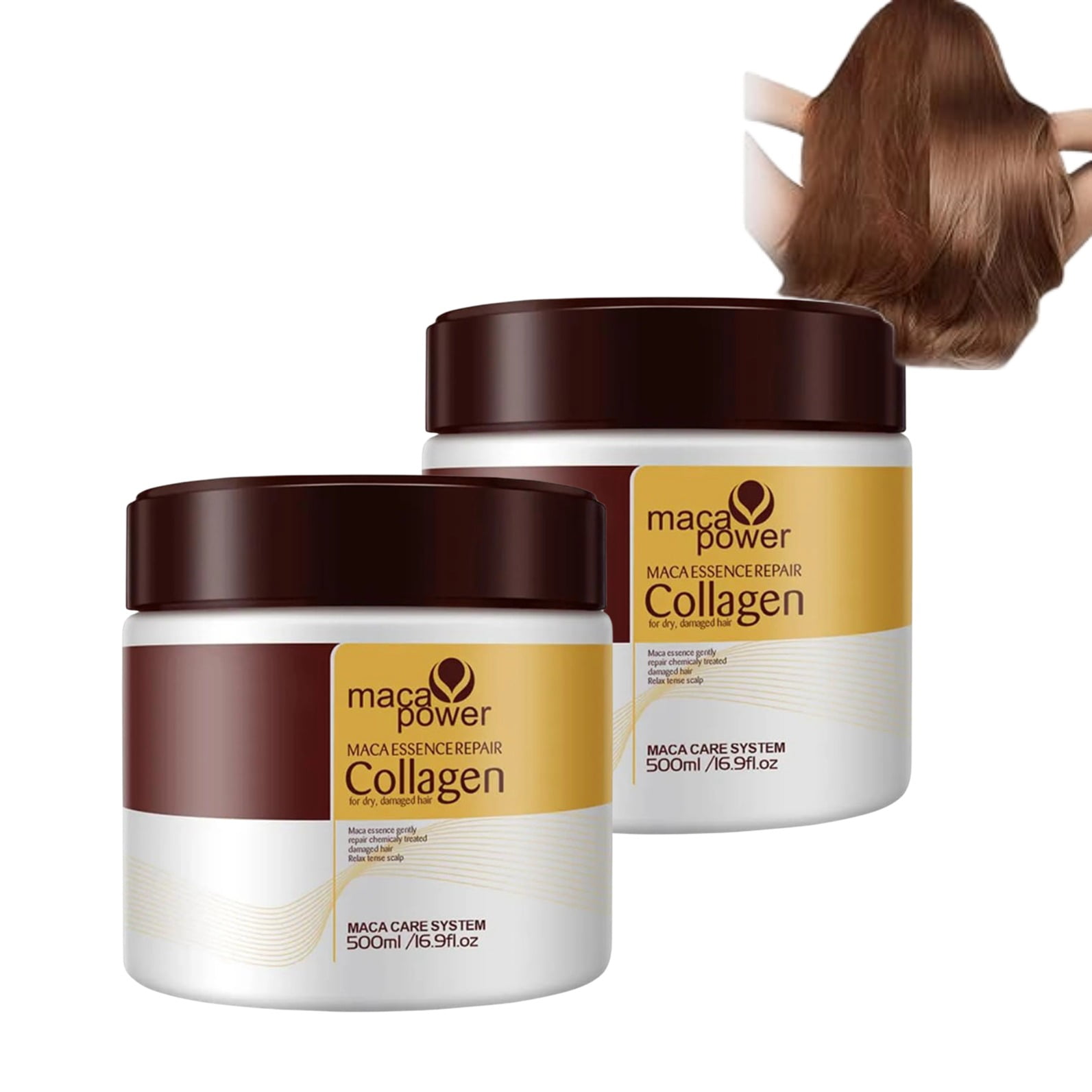 Taymeis 2PCS Hair Repair Mask - Deep Conditioning MACA Collagen for Dry ...