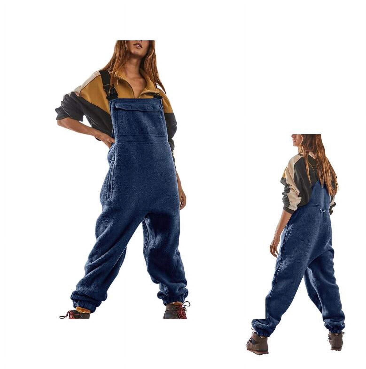 Taymeis Fleece Overalls for Women Casual Warm Winter Jumpsuits ...
