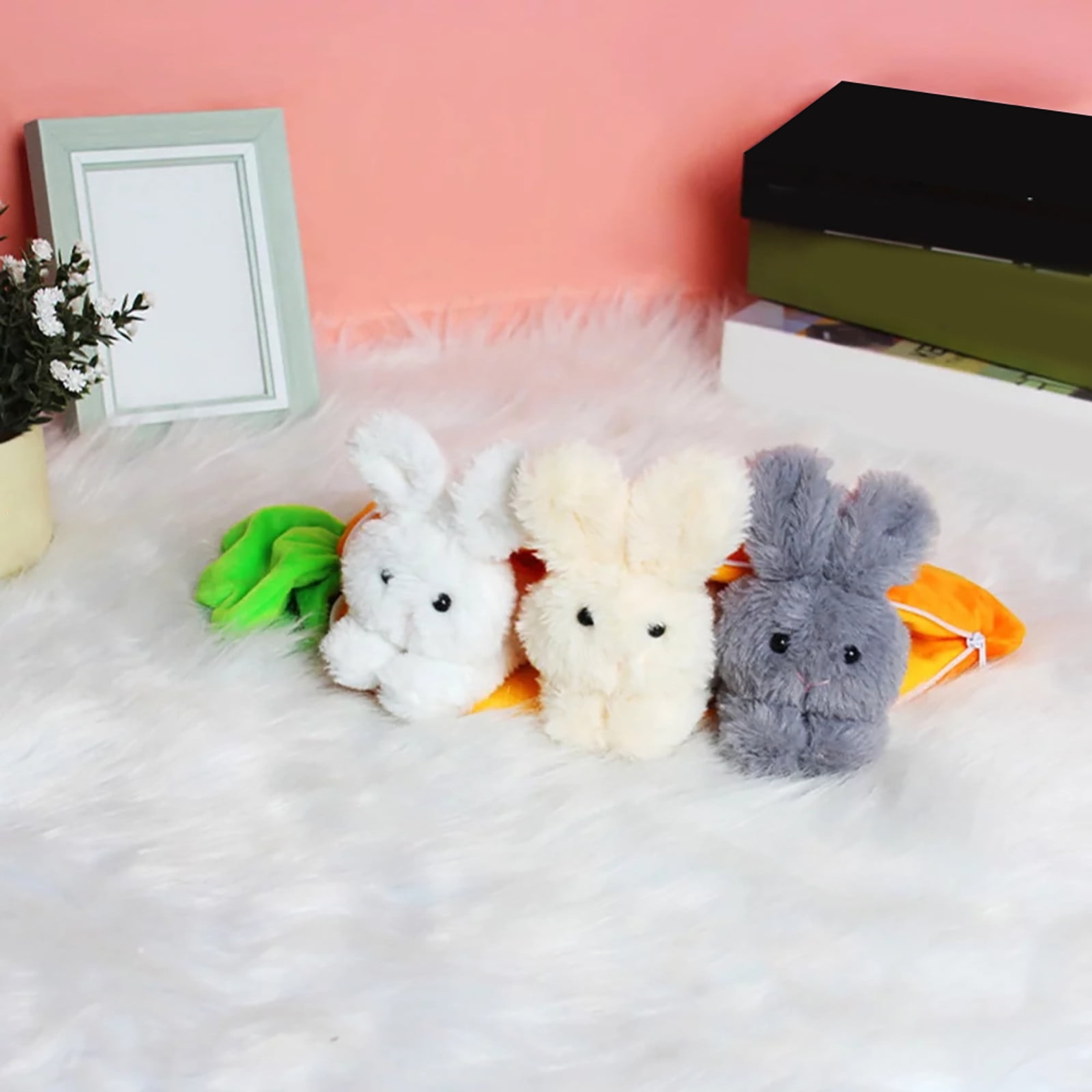 Taymeis Hide and Seek Plush Bunnies in Carrot Pouch,Easter Bunnies ...