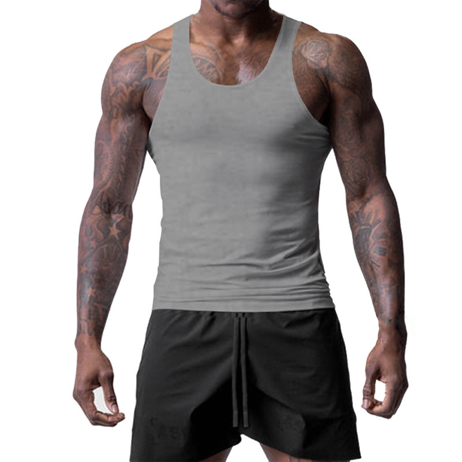 Taymeis Mens Workout Tank Tops Quick Dry Gym Athletic Sleeveless Shirts for Men Beach Running ...