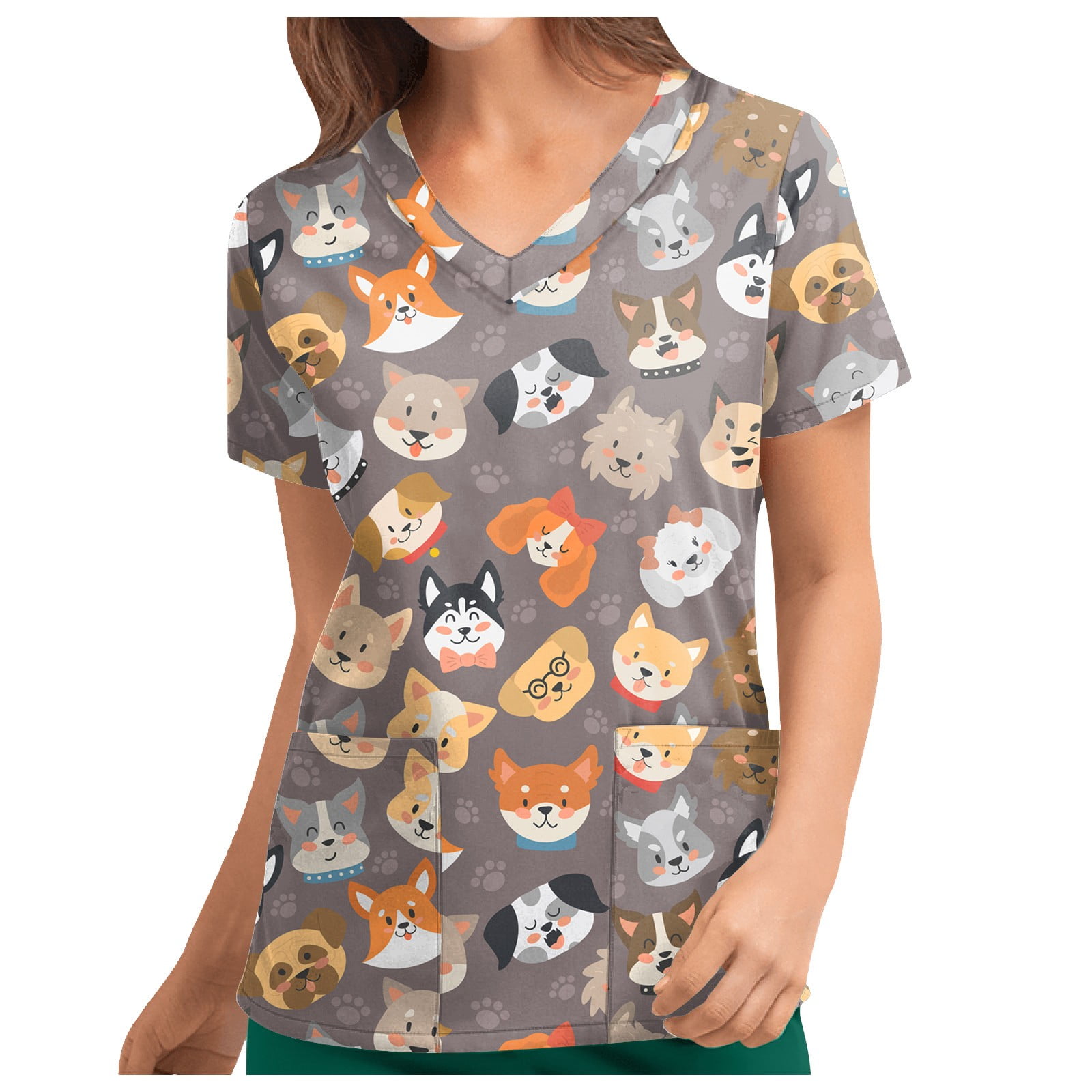 Taymeis Scrub Tops for Women Comfortable Lightweight Durable Soft ...