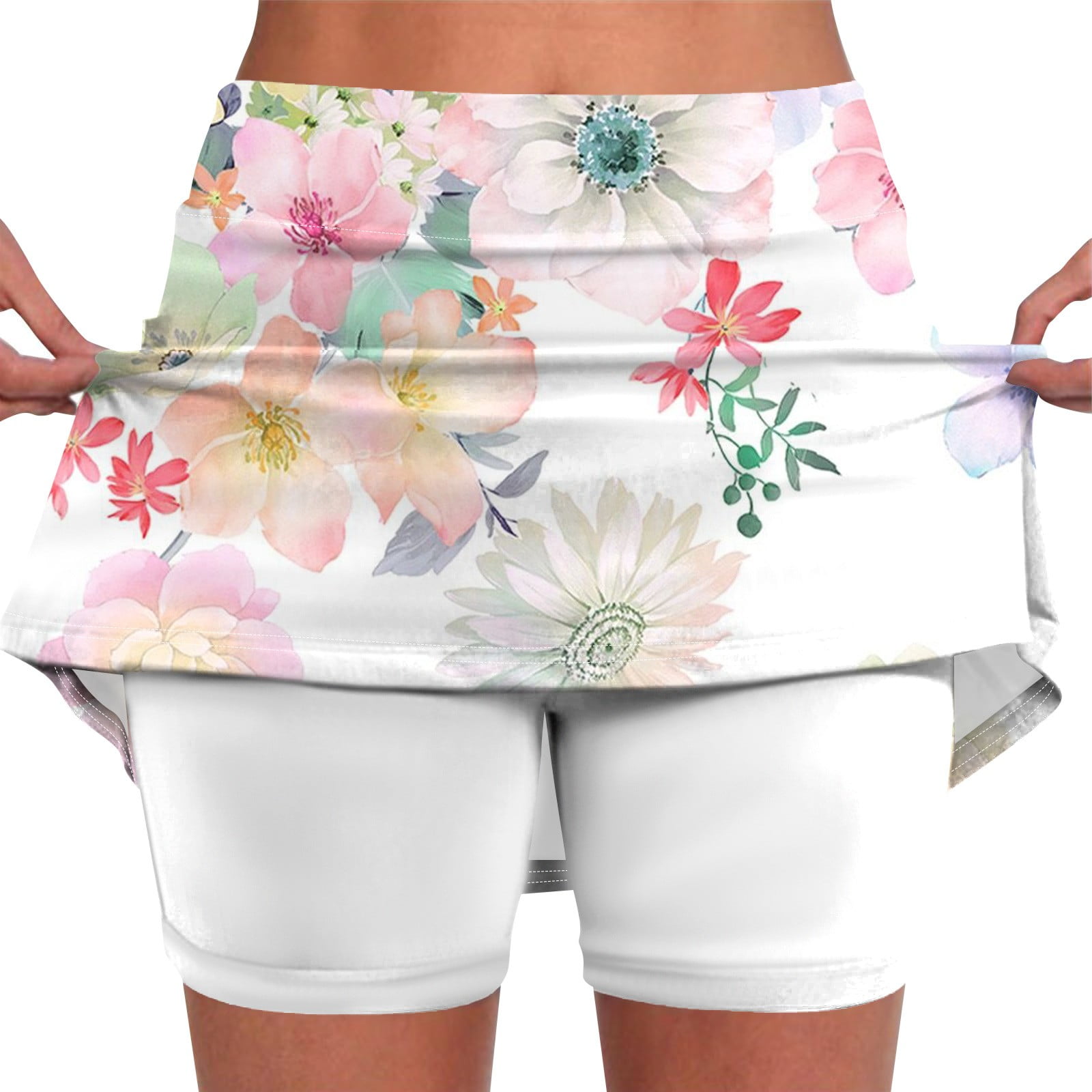 Taymeis Skorts for Women Knee Length Tummy Control Athletic Skirt with ...