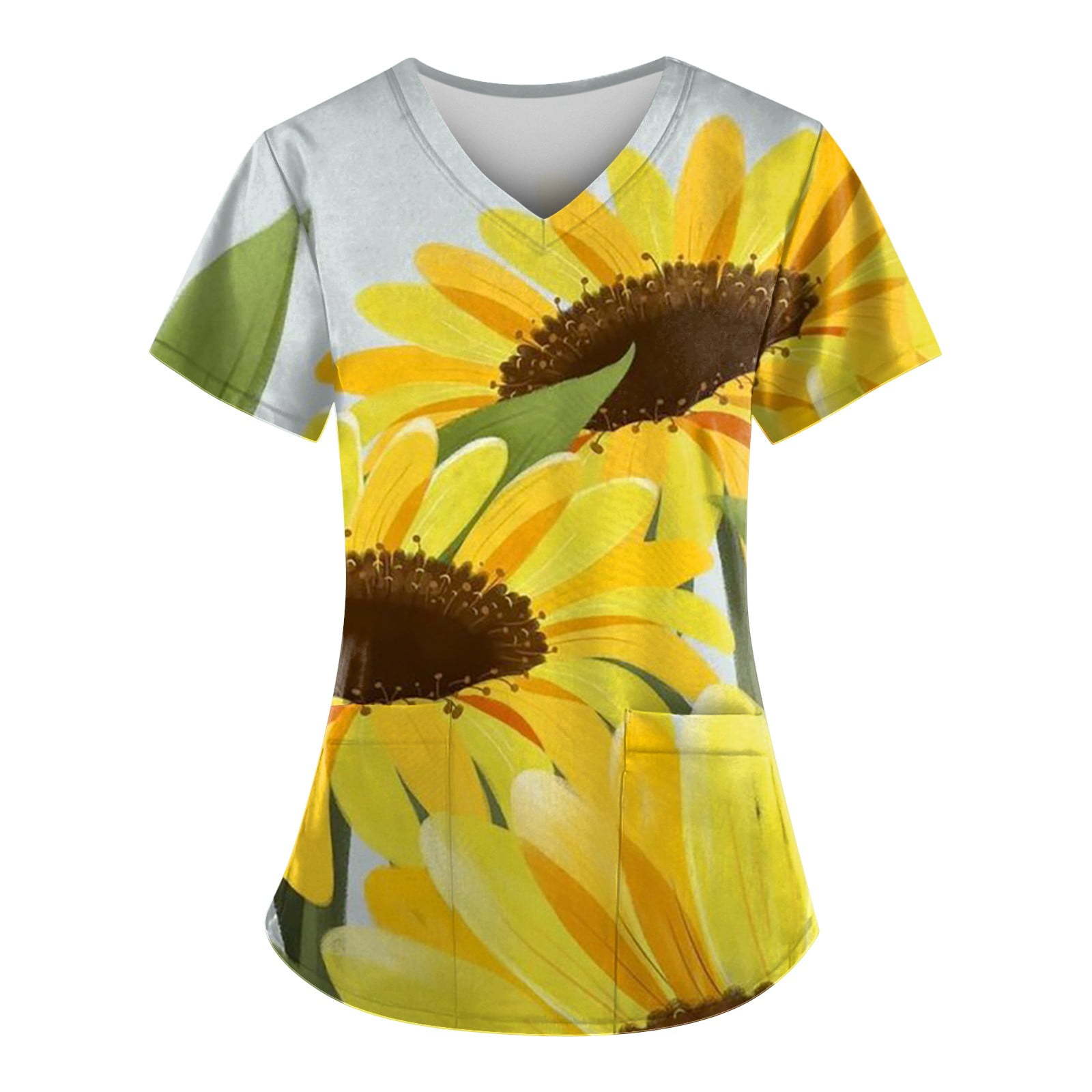 Taymeis Womens Scrub Tops With Designs Stretchy Plus Size Nursing