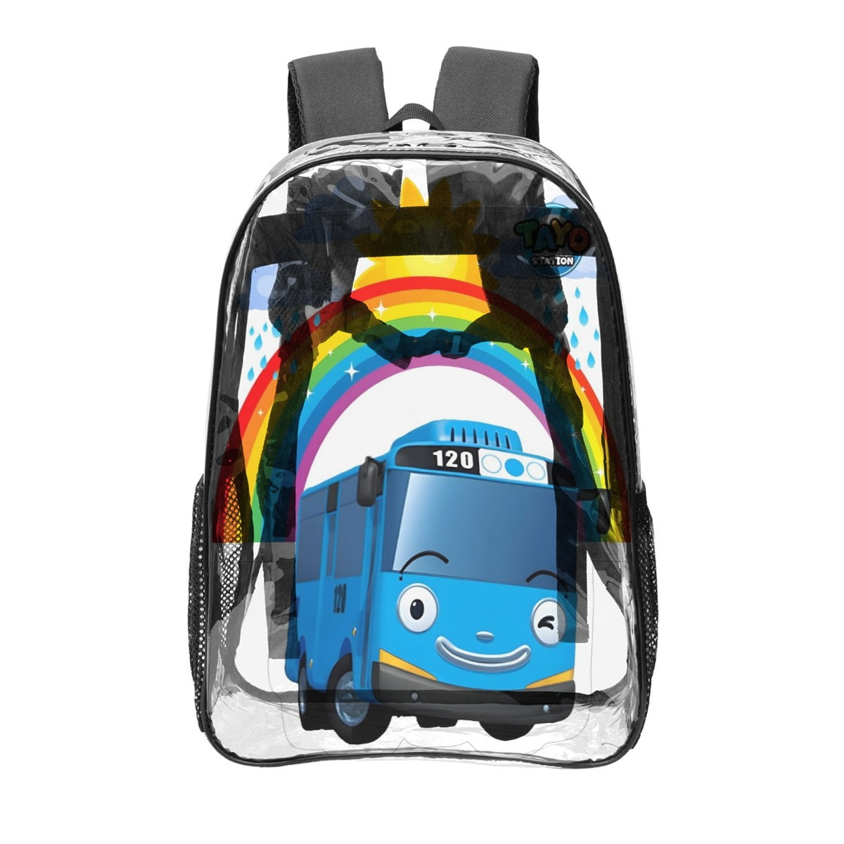 Tayo Little Bus Pattern Transparent Backpack Lightweight And ...