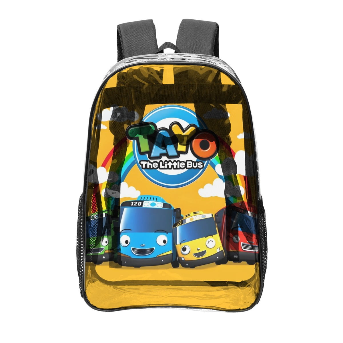 Tayo Little Bus Pattern Transparent Backpack Lightweight And ...