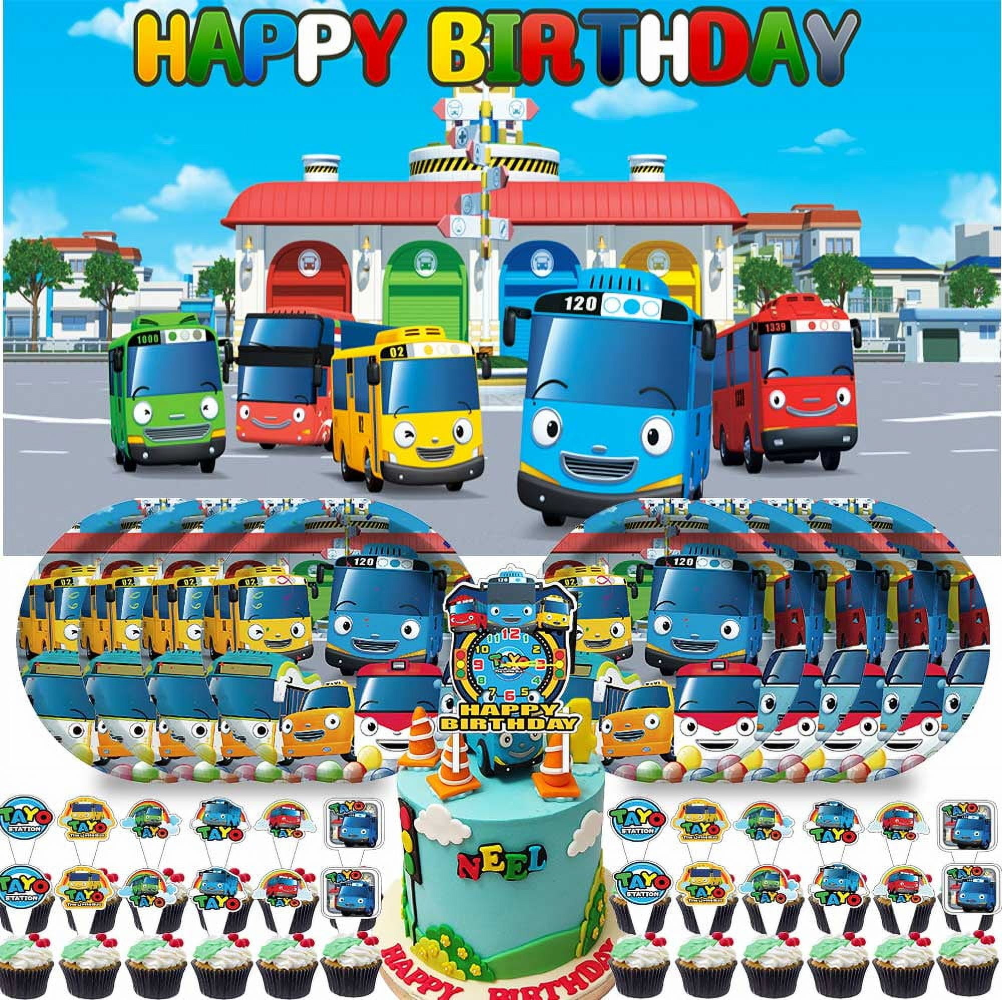 Tayo The Little Bus Party Supplies Birthday Decorations Plates Banner ...