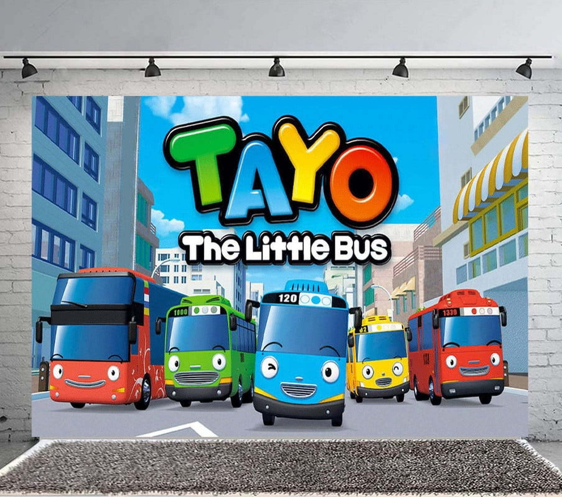 Tayo the Little Bus Backdrop Banner Party Supplies Poster Movie Theme ...