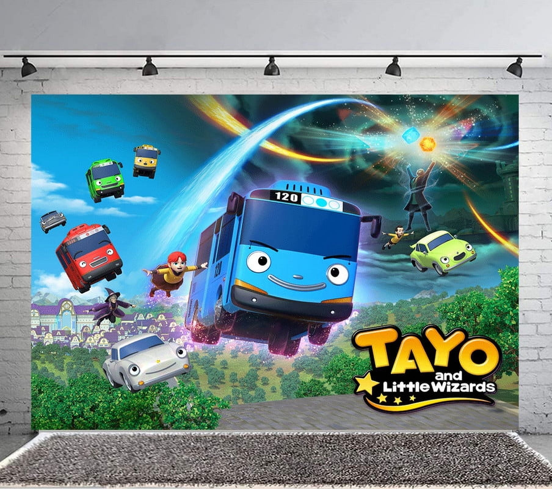 Tayo the Little Bus Backdrop Banner Party Supplies Poster Movie Theme ...