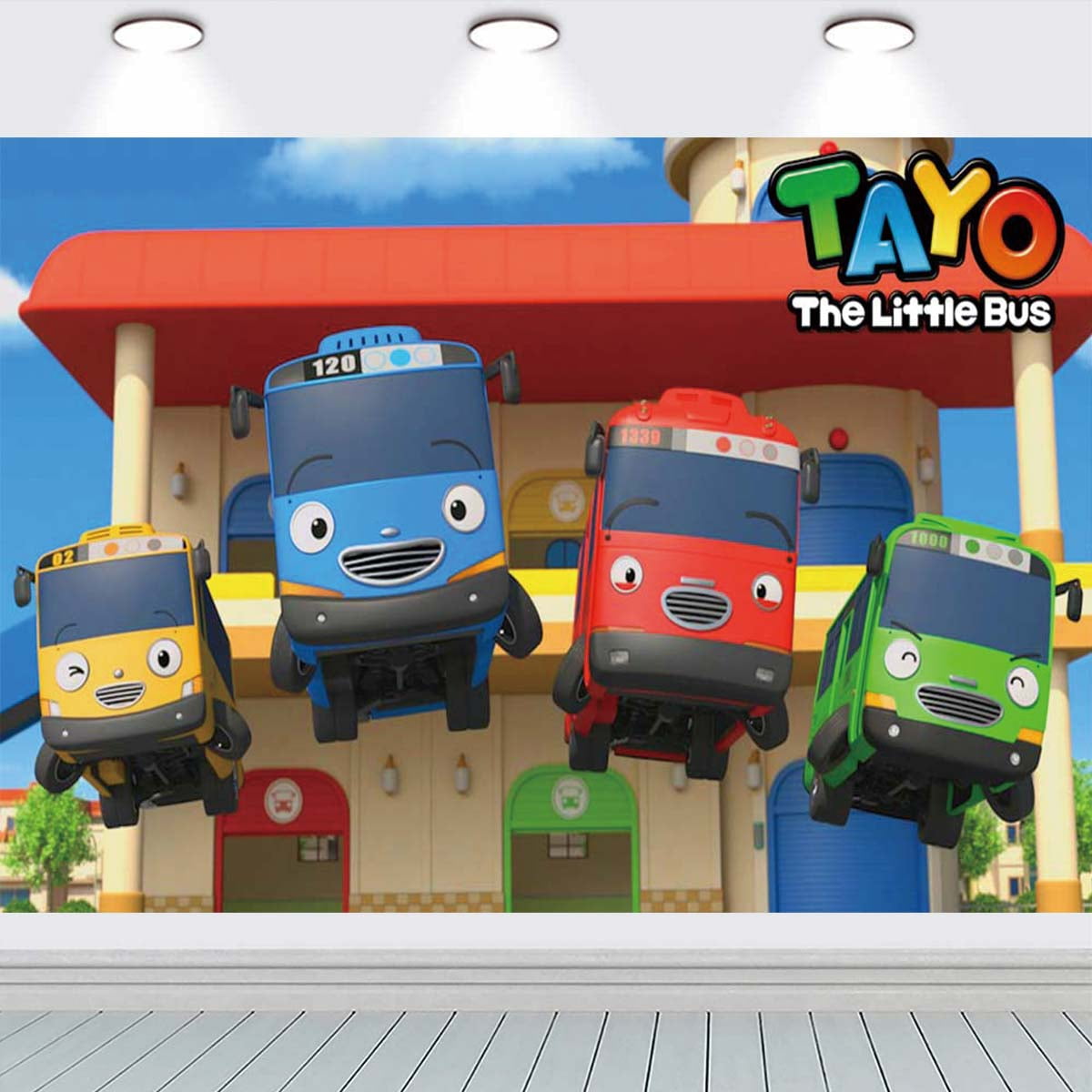 Tayo the Little Bus Backdrop school Taspestry Wall Decor Banner Party ...