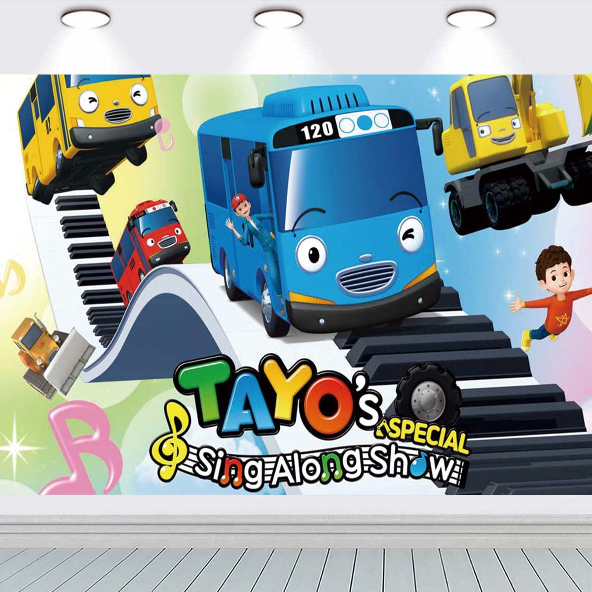 Tayo the Little Bus Background school Wall Decor Taspestry Poster ...