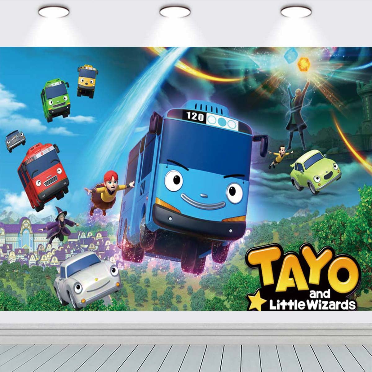 Tayo the Little Bus school Backdrop Taspestry Wall Decor Banner Party ...