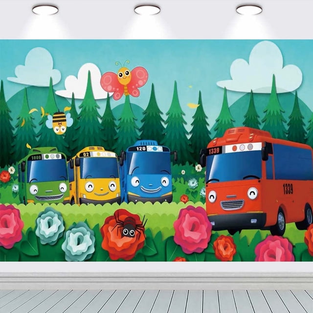 Tayo the Little Bus school Background Wall Decor Taspestry Poster ...