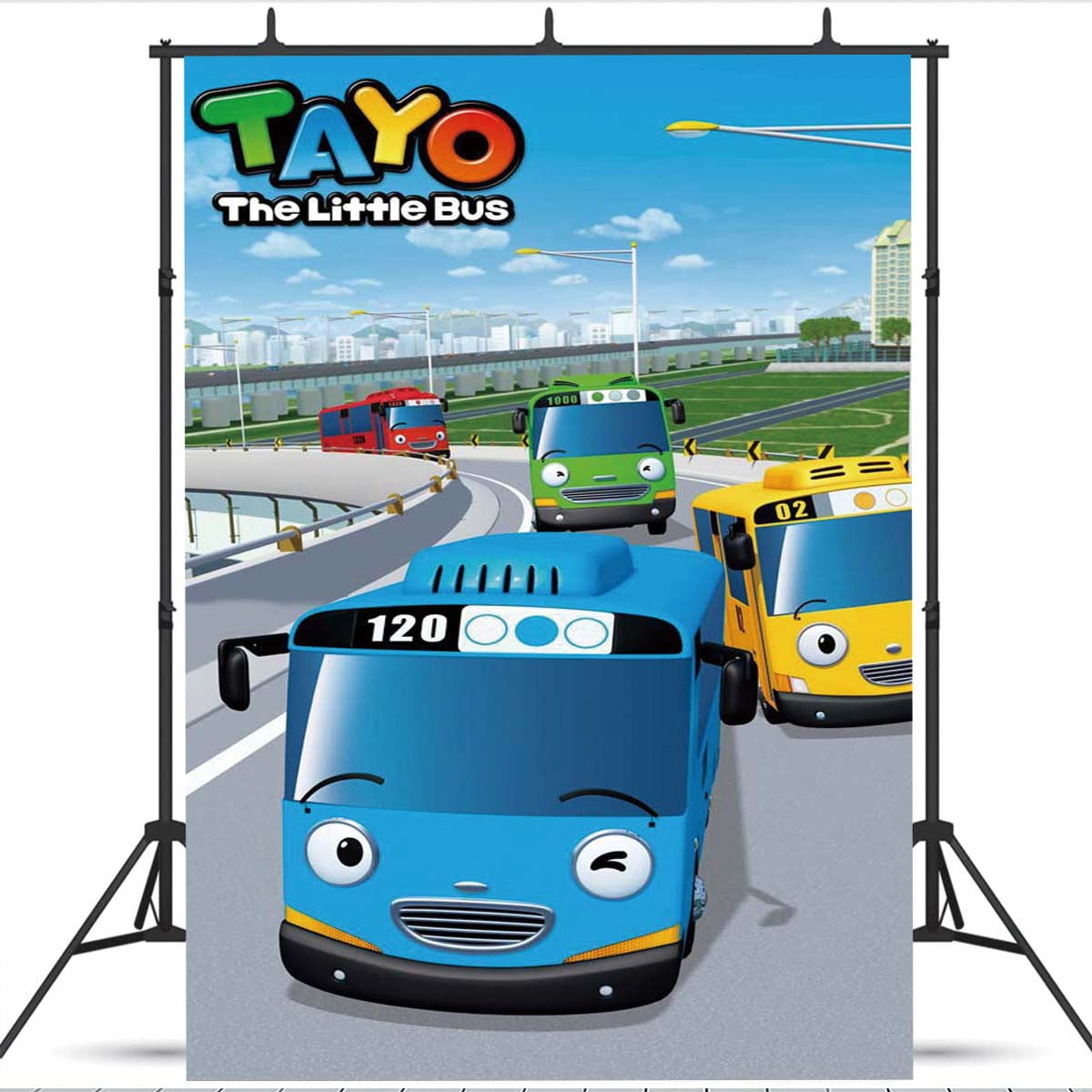 Tayo the Little Bus school Banner Backdrop Background Taspestry Wall ...