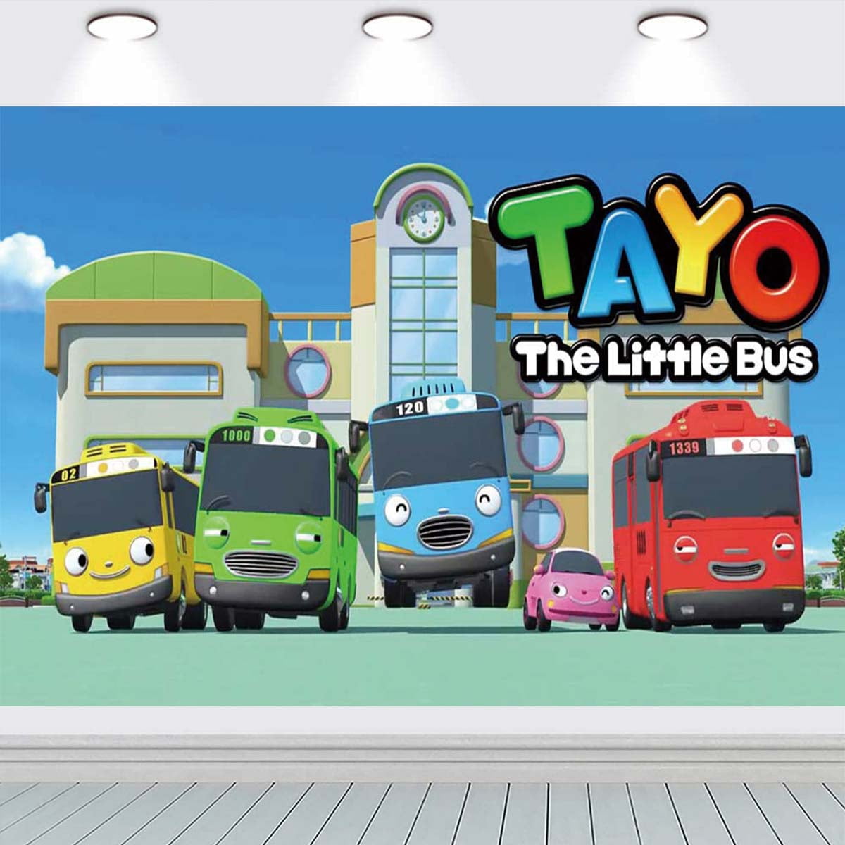 Tayo the Little Bus school Poster Wall Decor Birthday Banner Backdrop ...