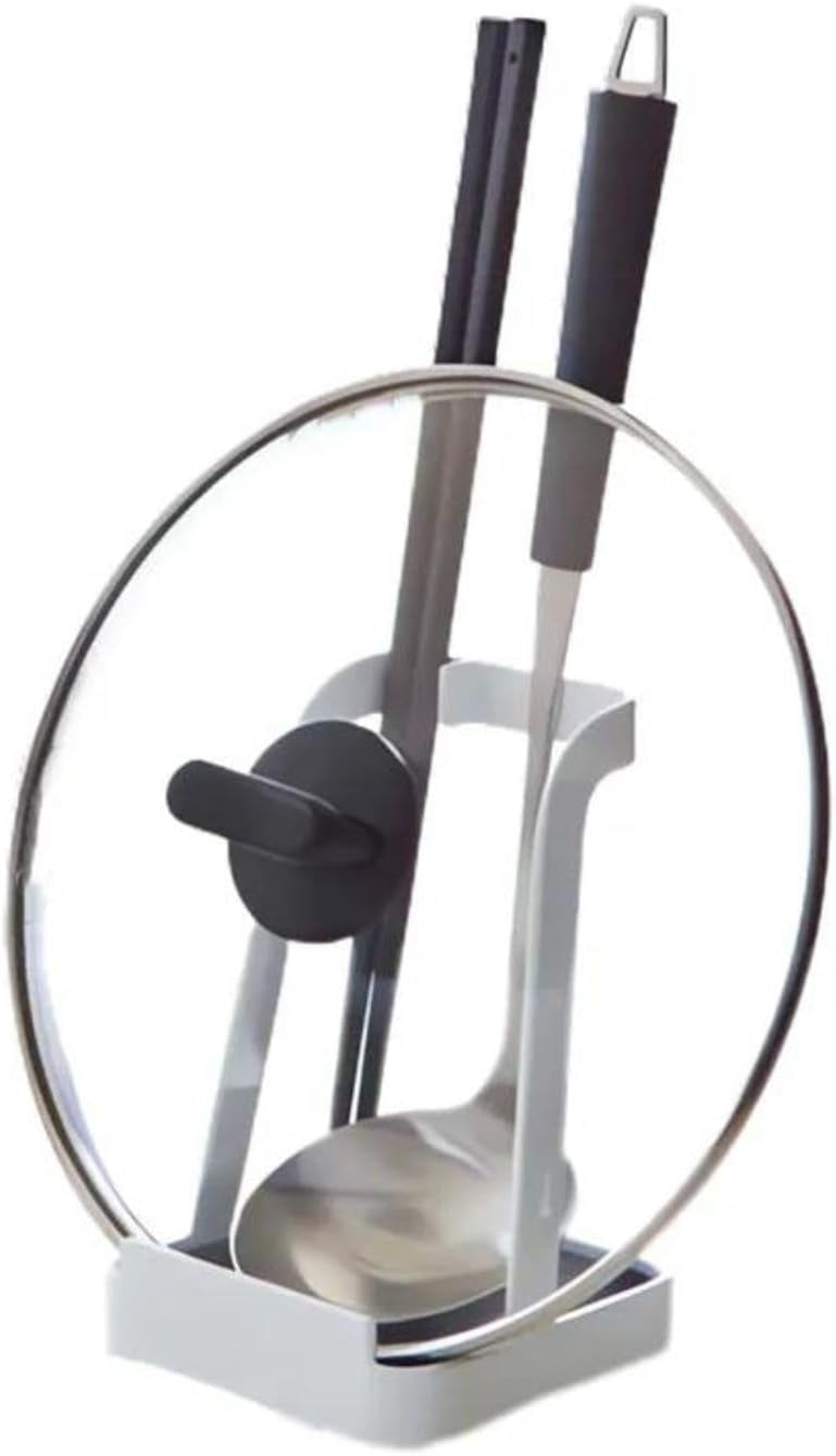 Tayro Pot Lid Holder: Steel Lid Stand for Cooking Utensils in Kitchen ...