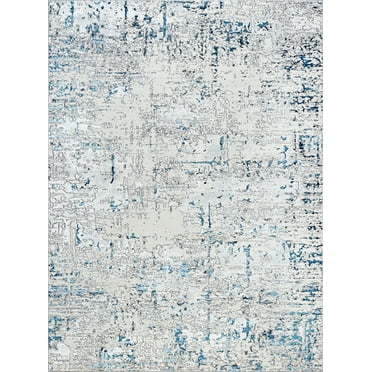 Mystique Light Blue/Multi Large Rectangle Rug-Color:Light Blue/Multi ...