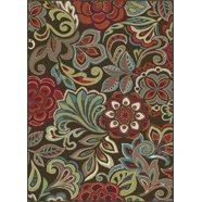 Homespice Log Cabin Step Reversible Red Cotton Rug 20" x 30" Rect ...