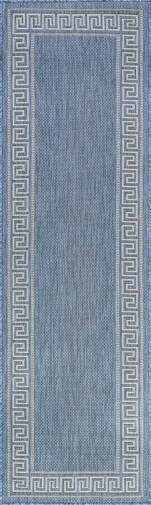 Tayse Eco Area Rug ECO1002 Transitional Blue Angled Baltic 2' 7" x 9 ...