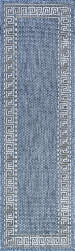 Tayse Eco Area Rug ECO1002 Transitional Blue Angled Baltic 2' 2" x 7' 3 ...