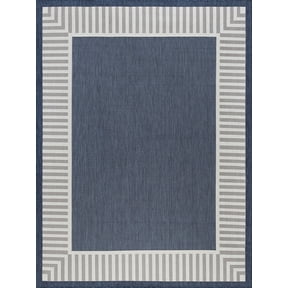 Tayse Eco Area Rug ECO1506 Novelty Aqua Shells Sea 5' 3" x 7' 3 ...