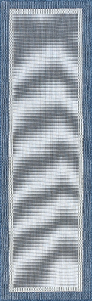 Tayse Eco Area Rug ECO1202 Transitional Blue Banded Rows 2' 7" x 9' 10 ...