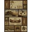 CABIN-908 HR Cabin Nature and Animals Area Rug Fish - 52 x 72 - Walmart.com